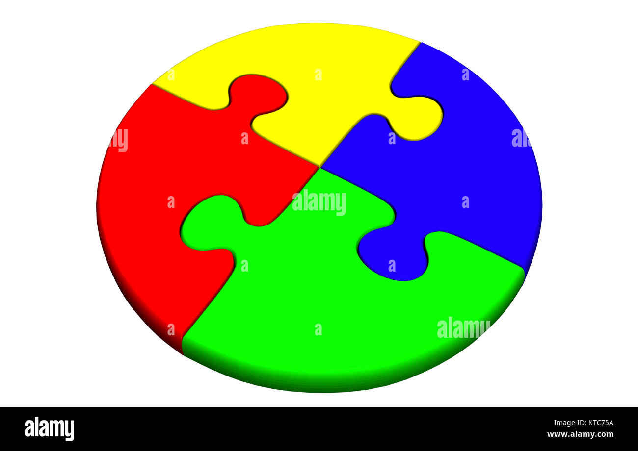 puzzle pieces released Stock Photo - Alamy