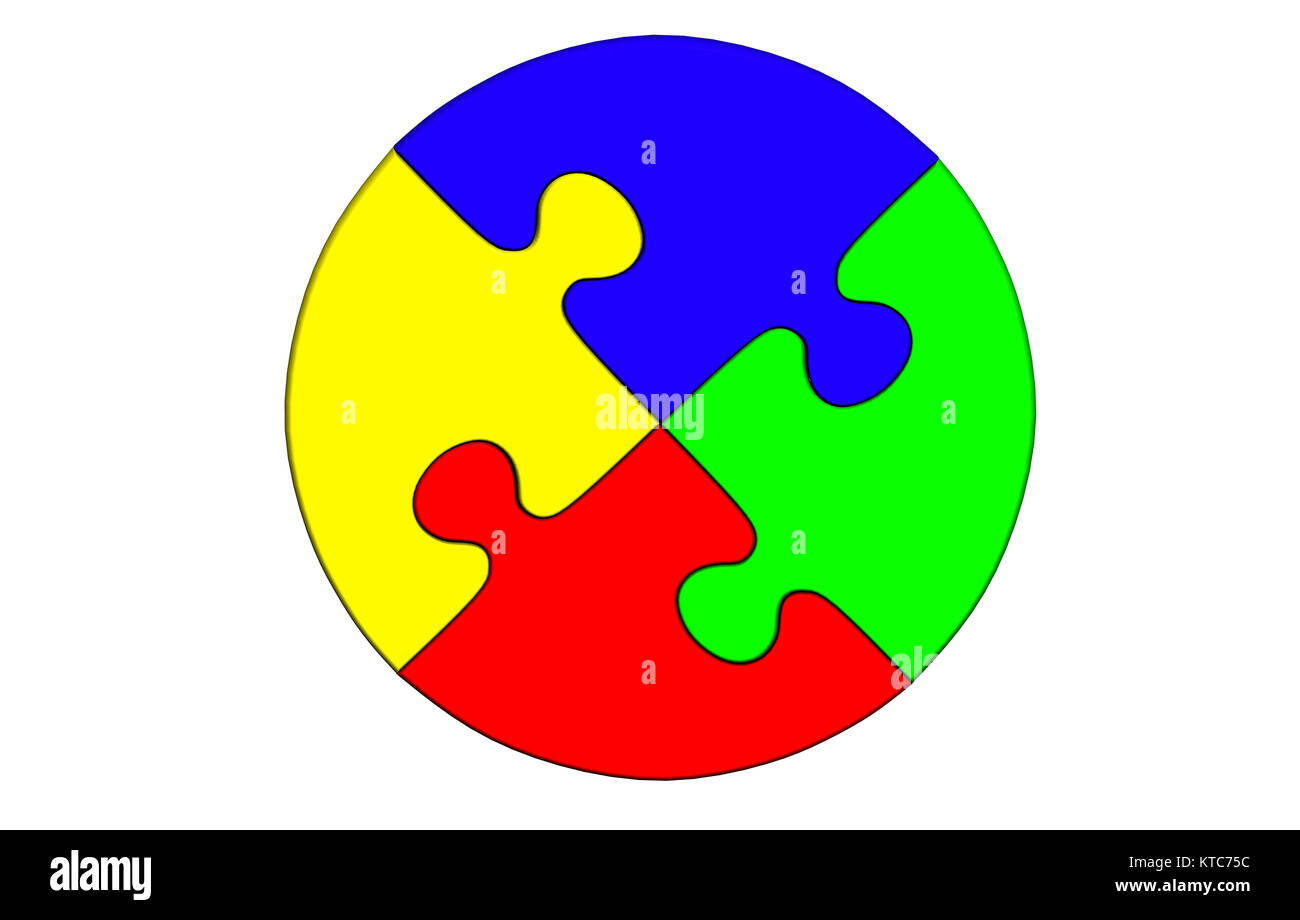 puzzle pieces released Stock Photo - Alamy
