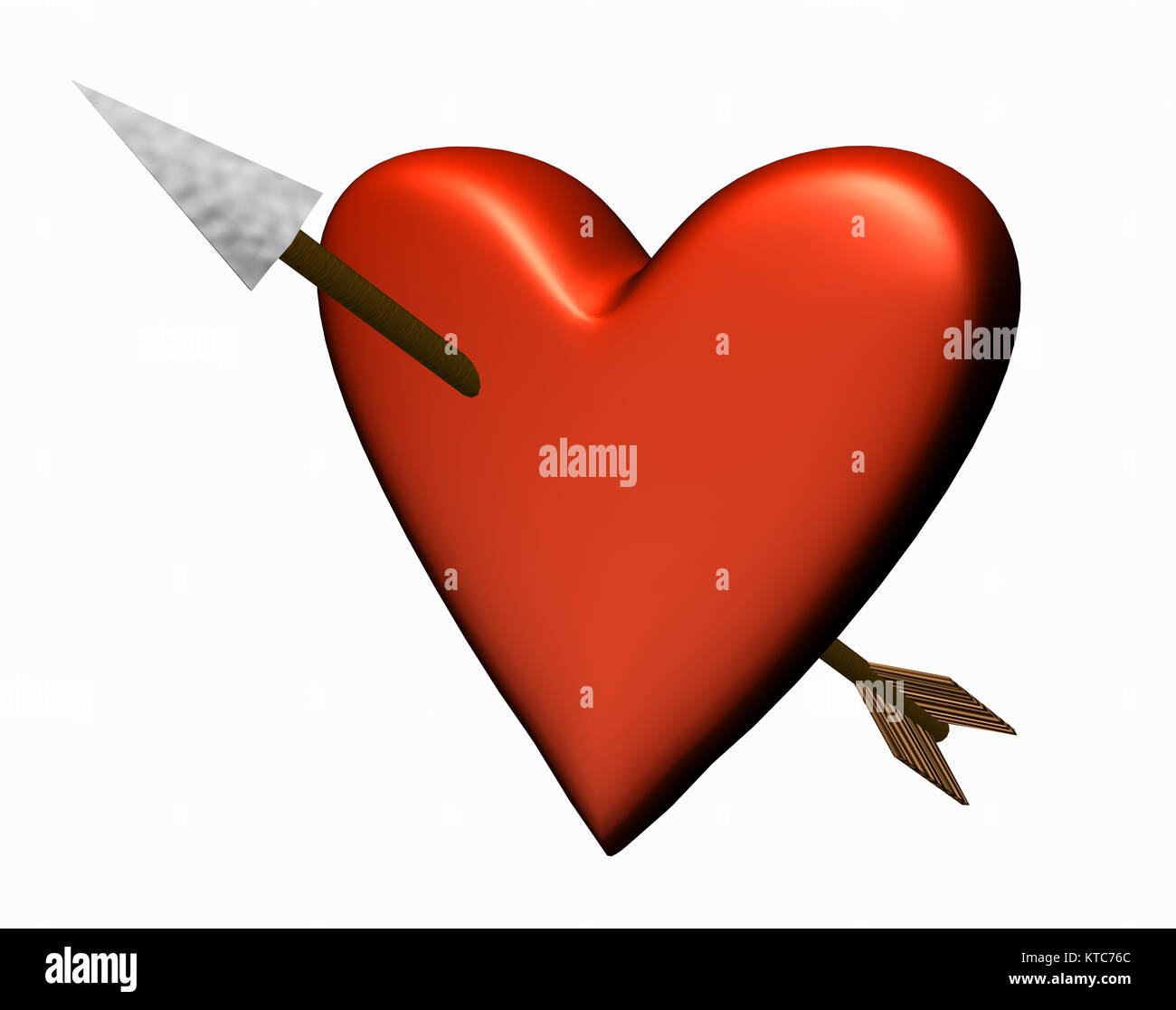 arrow released through the heart Stock Photo - Alamy