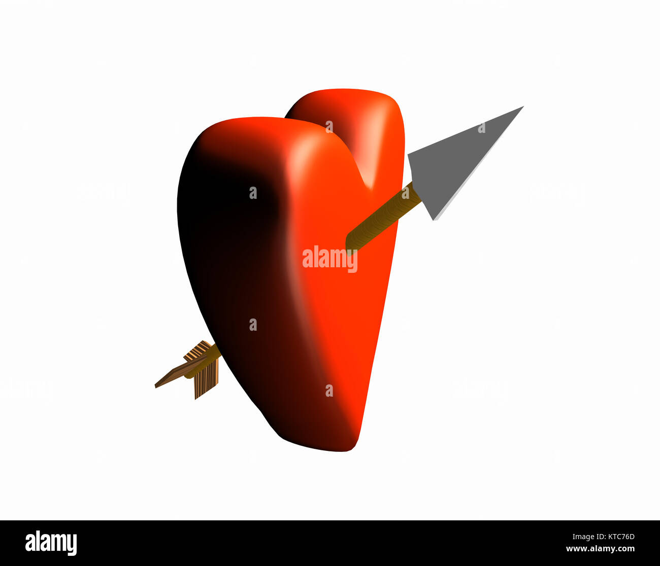 arrow released through the heart Stock Photo - Alamy