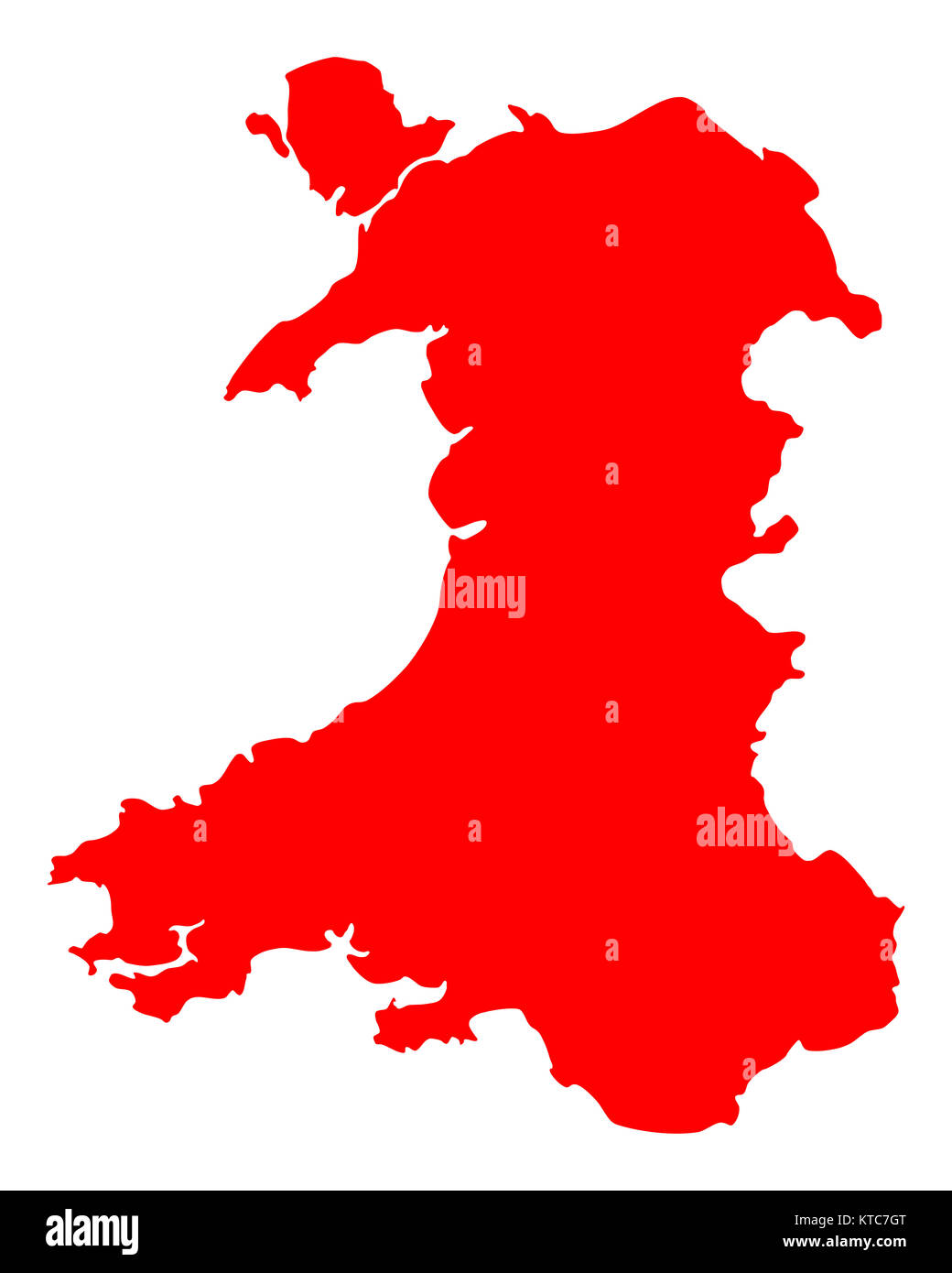 Map of wales hi-res stock photography and images - Alamy