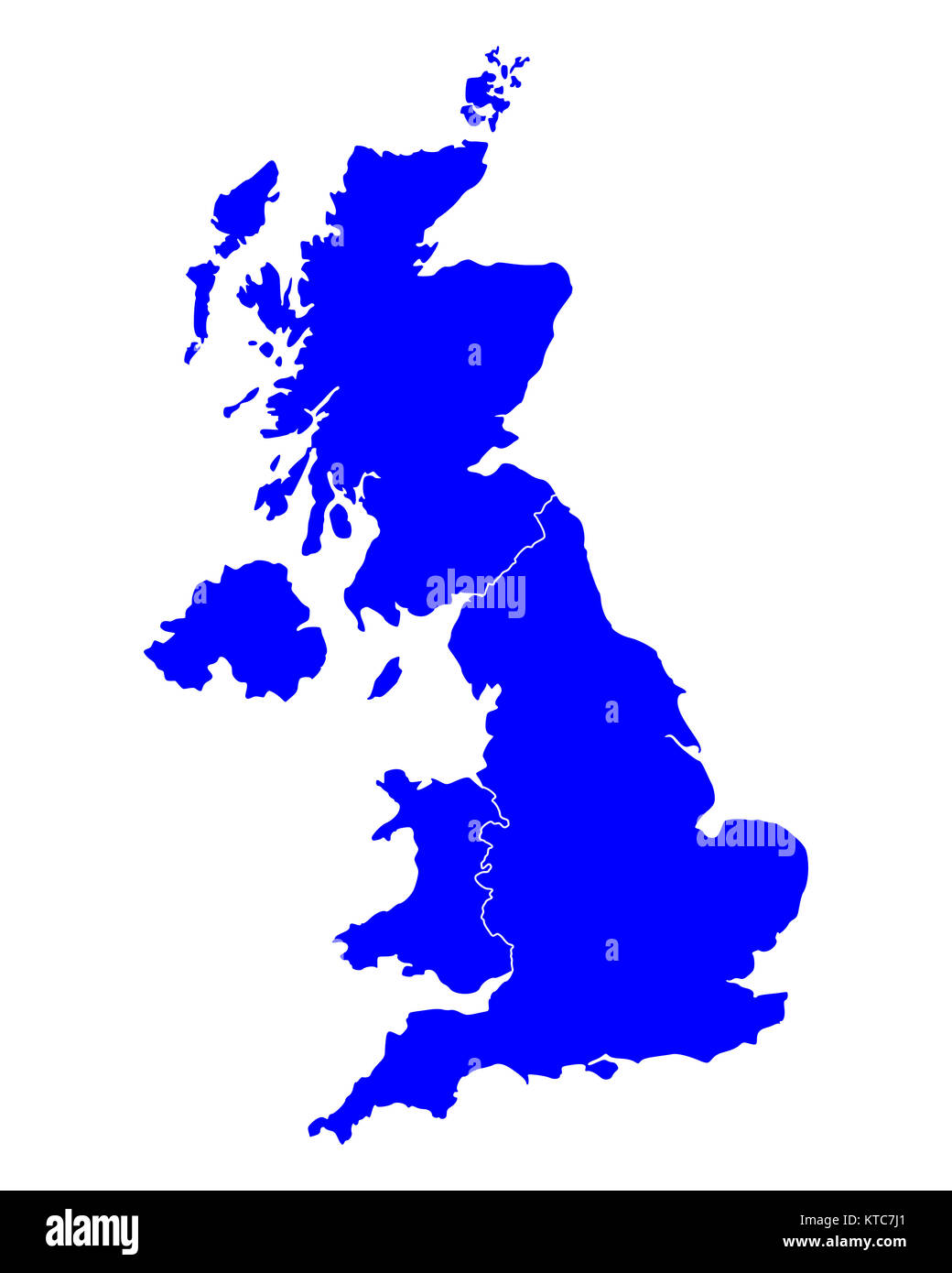 Uk regions map hi-res stock photography and images - Alamy