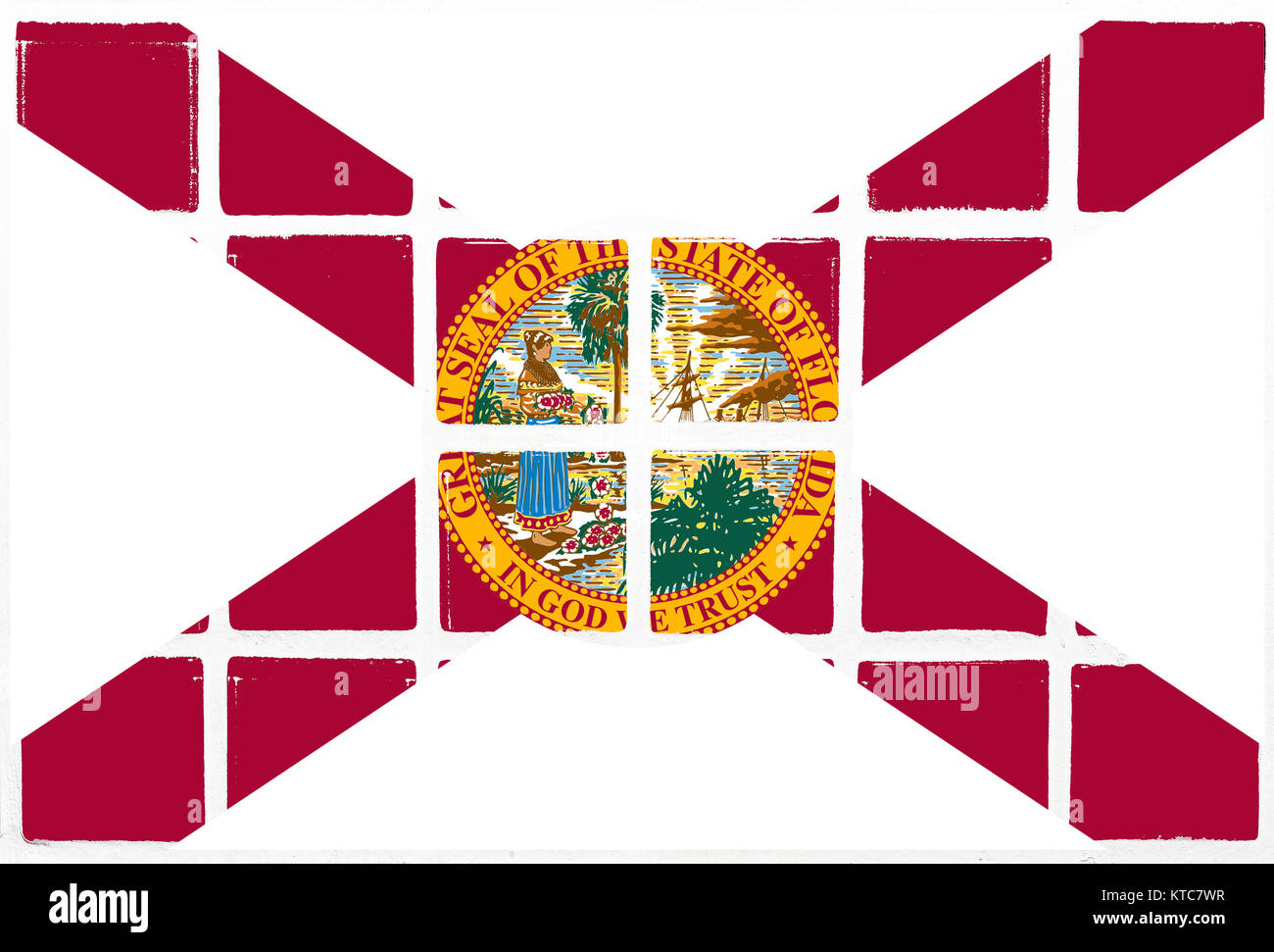 Glazed tiles florida flag Stock Photo - Alamy