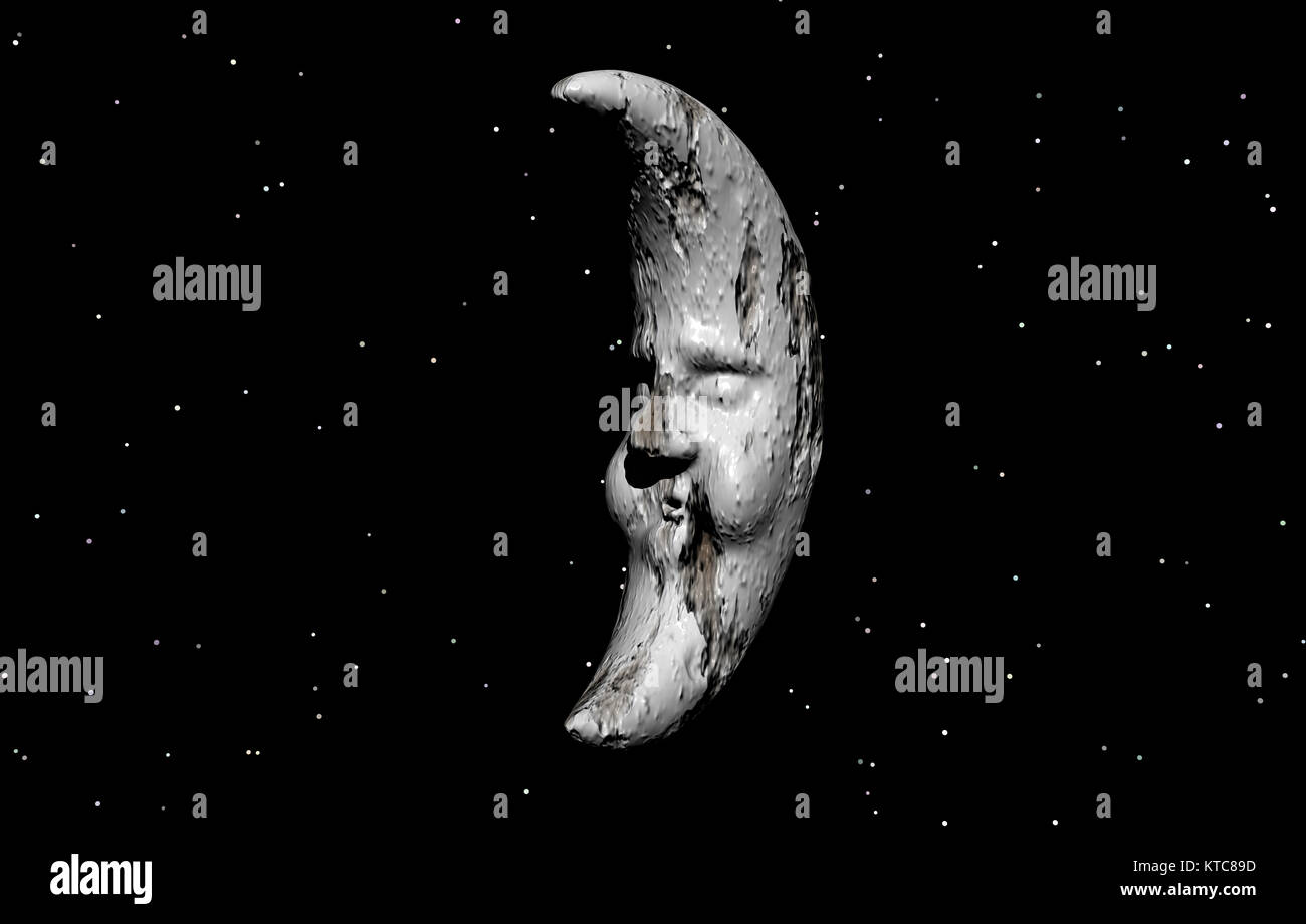Man In The Moon Cartoon High Resolution Stock Photography and Images ...