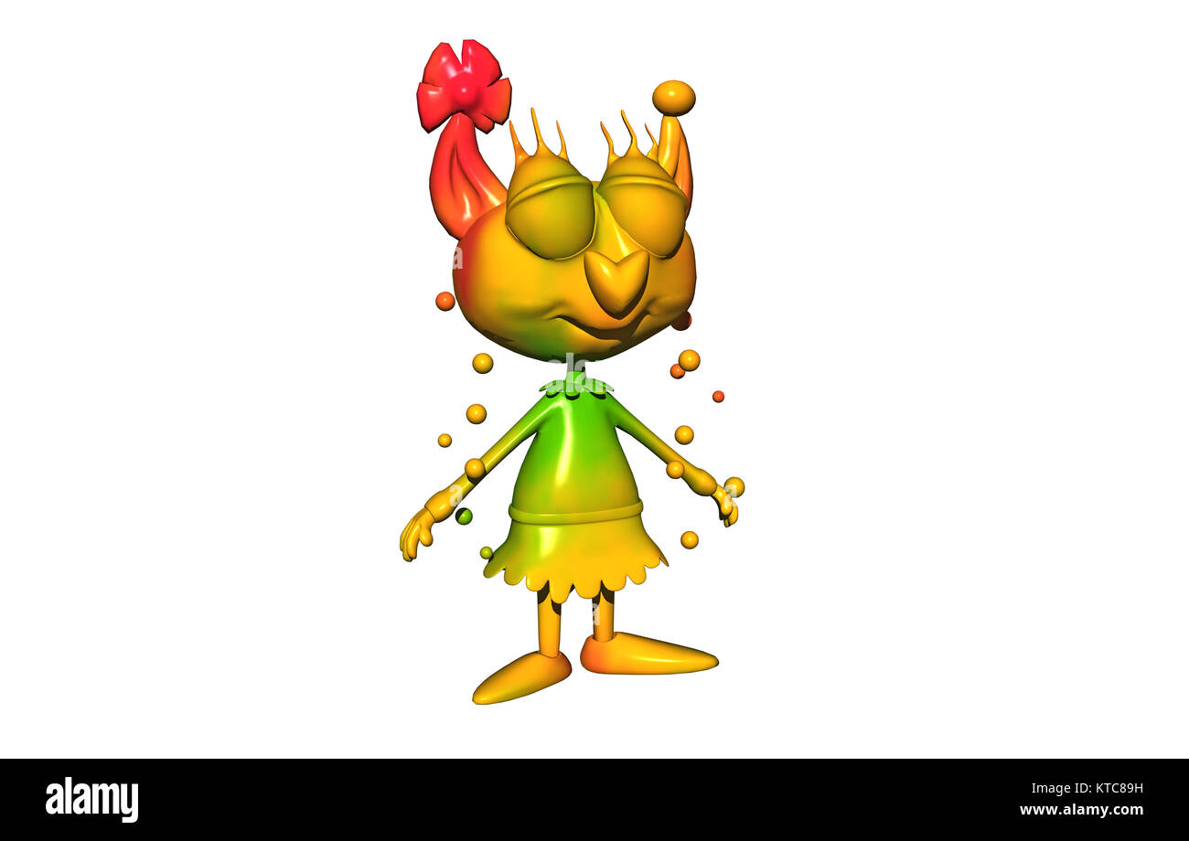 Cartoon girl released hi-res stock photography and images - Alamy