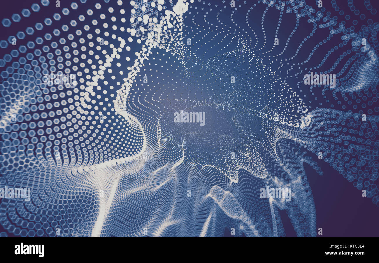 Abstract polygonal space low poly dark background, 3d rendering Stock ...