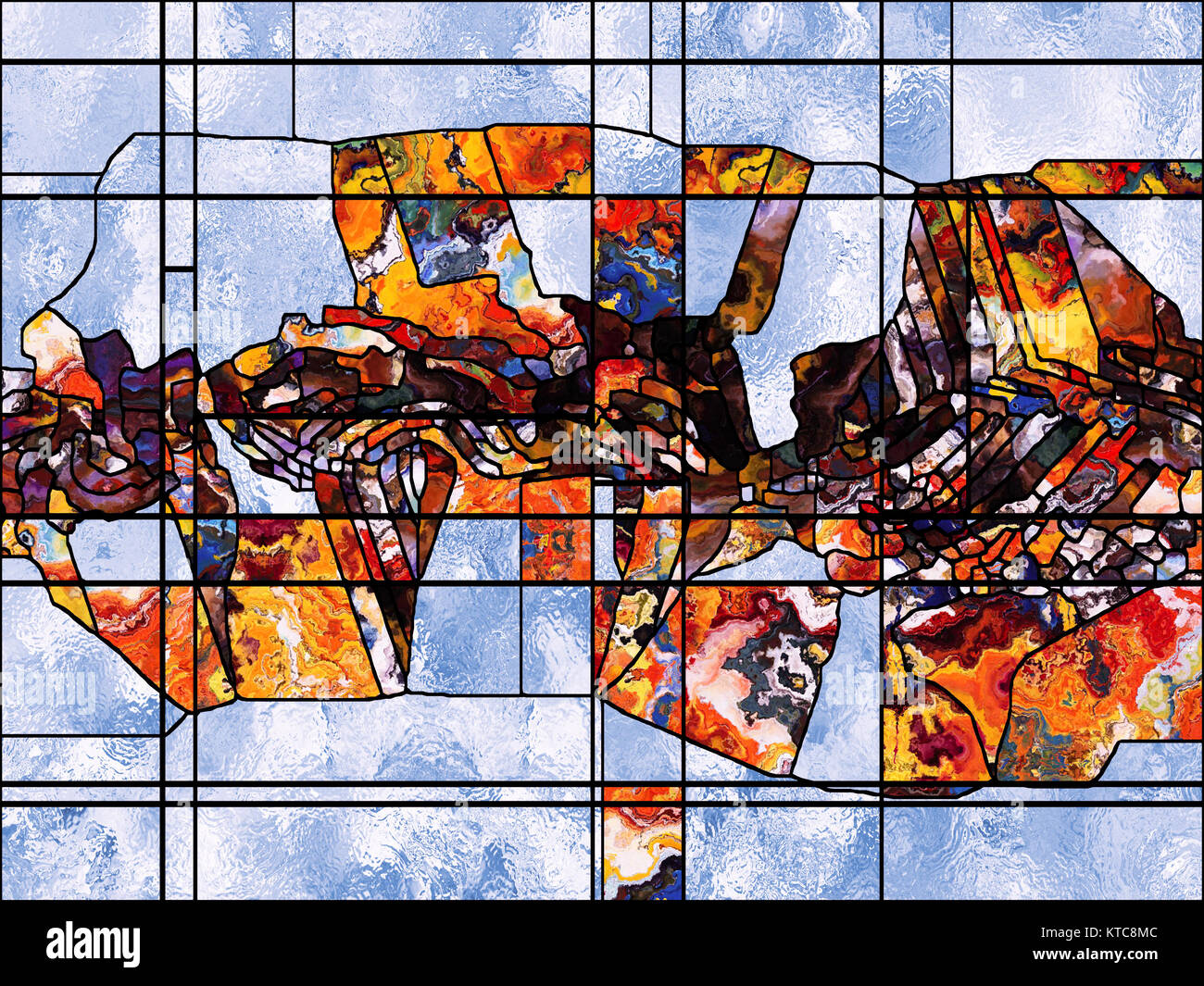 Conceptual Leaded Glass Stock Photo - Alamy