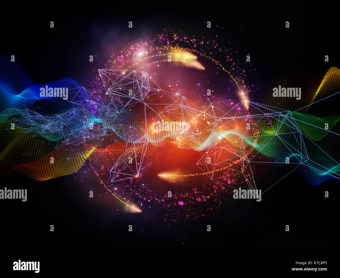 Data flow network lights hi-res stock photography and images - Alamy
