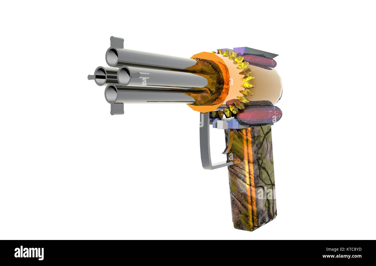 multi-barreled weapon released Stock Photo - Alamy