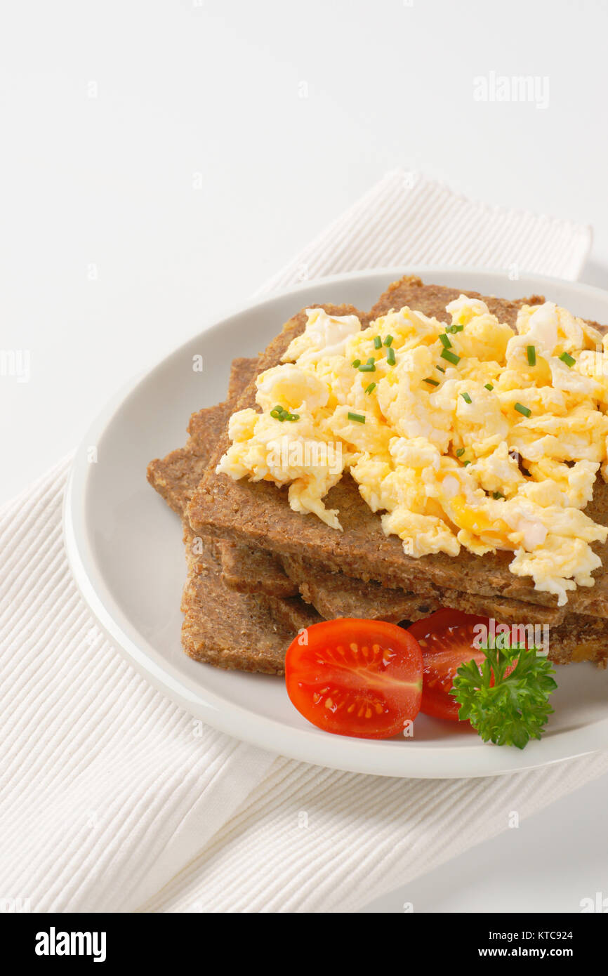 Fitness bread scrambled eggs hi-res stock photography and images - Alamy