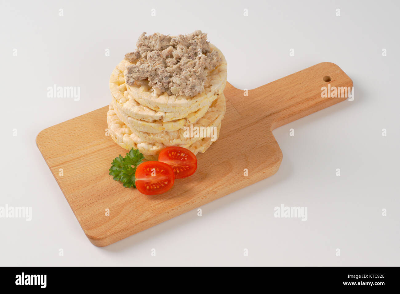 rice bread with fish spread Stock Photo - Alamy
