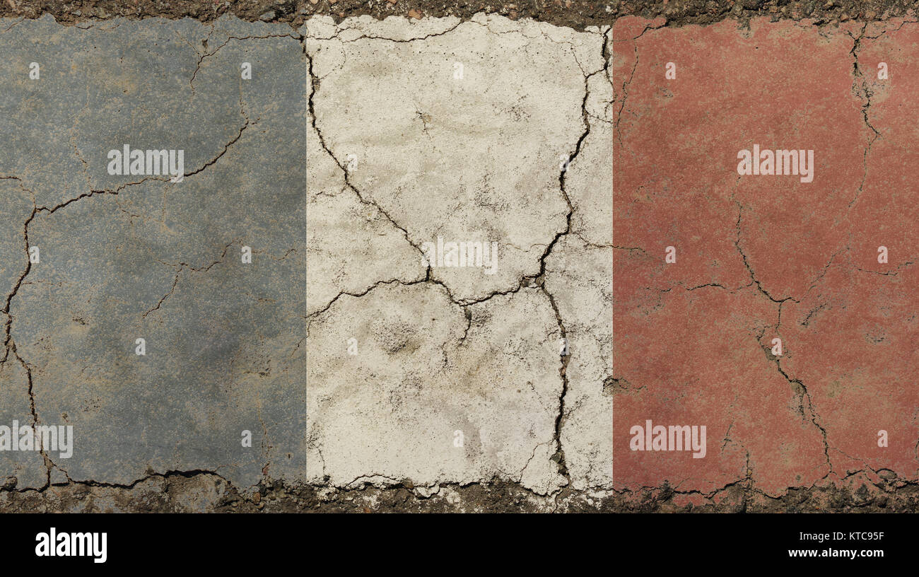 Old grunge vintage faded France republic flag Stock Photo - Alamy