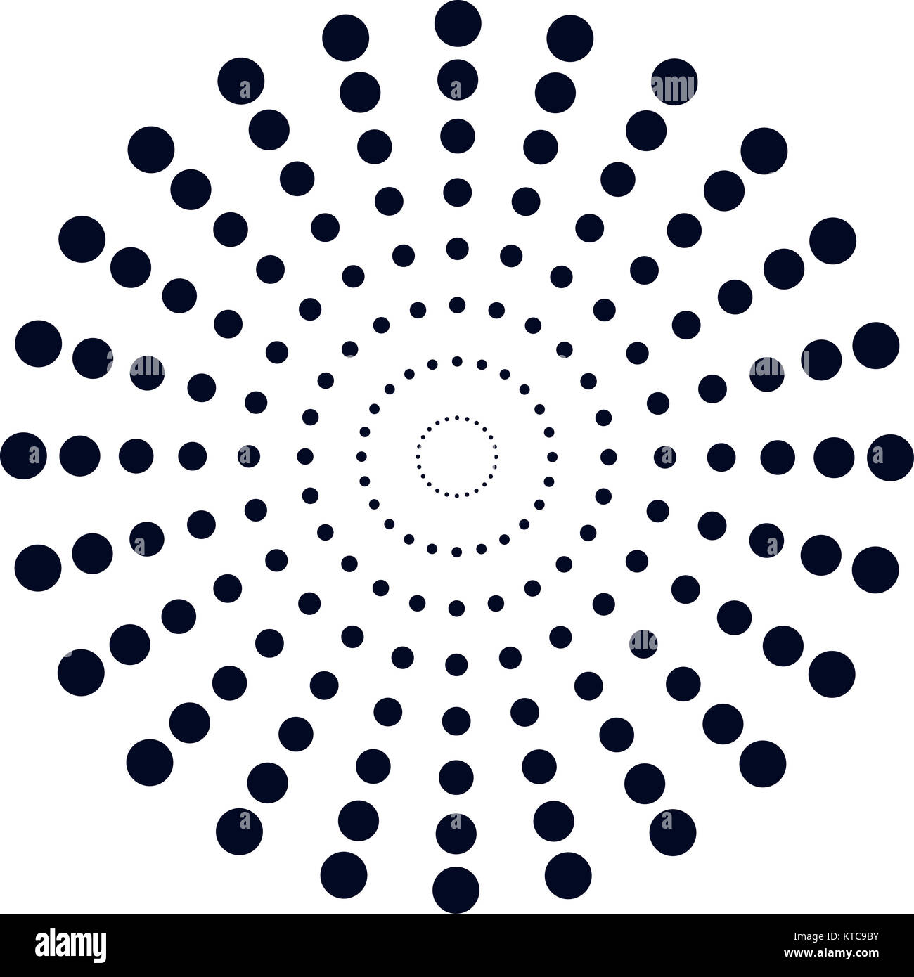 Halftone radial pattern background. Vector dots texture retro. A Stock ...