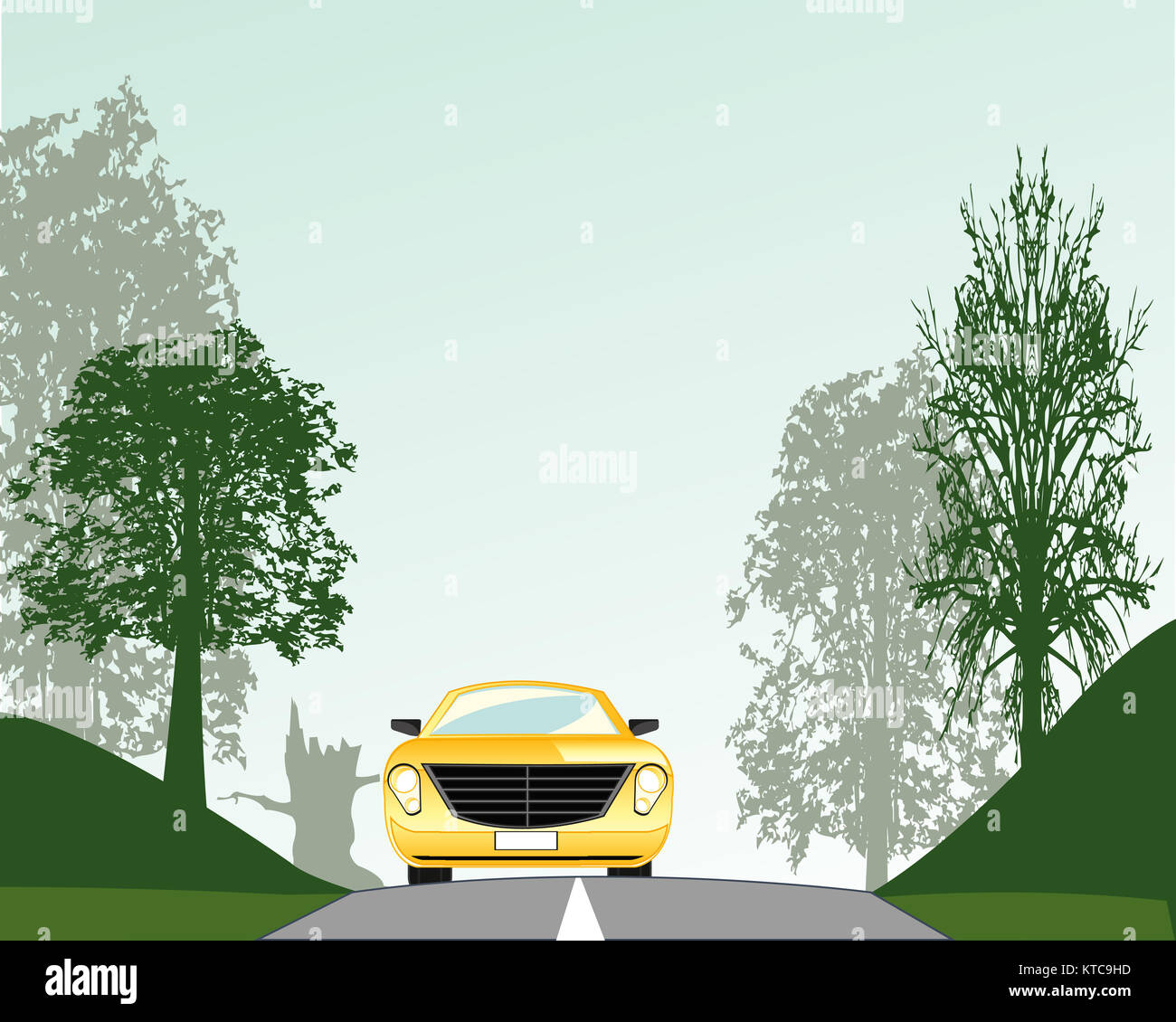 Road in wood Stock Photo - Alamy