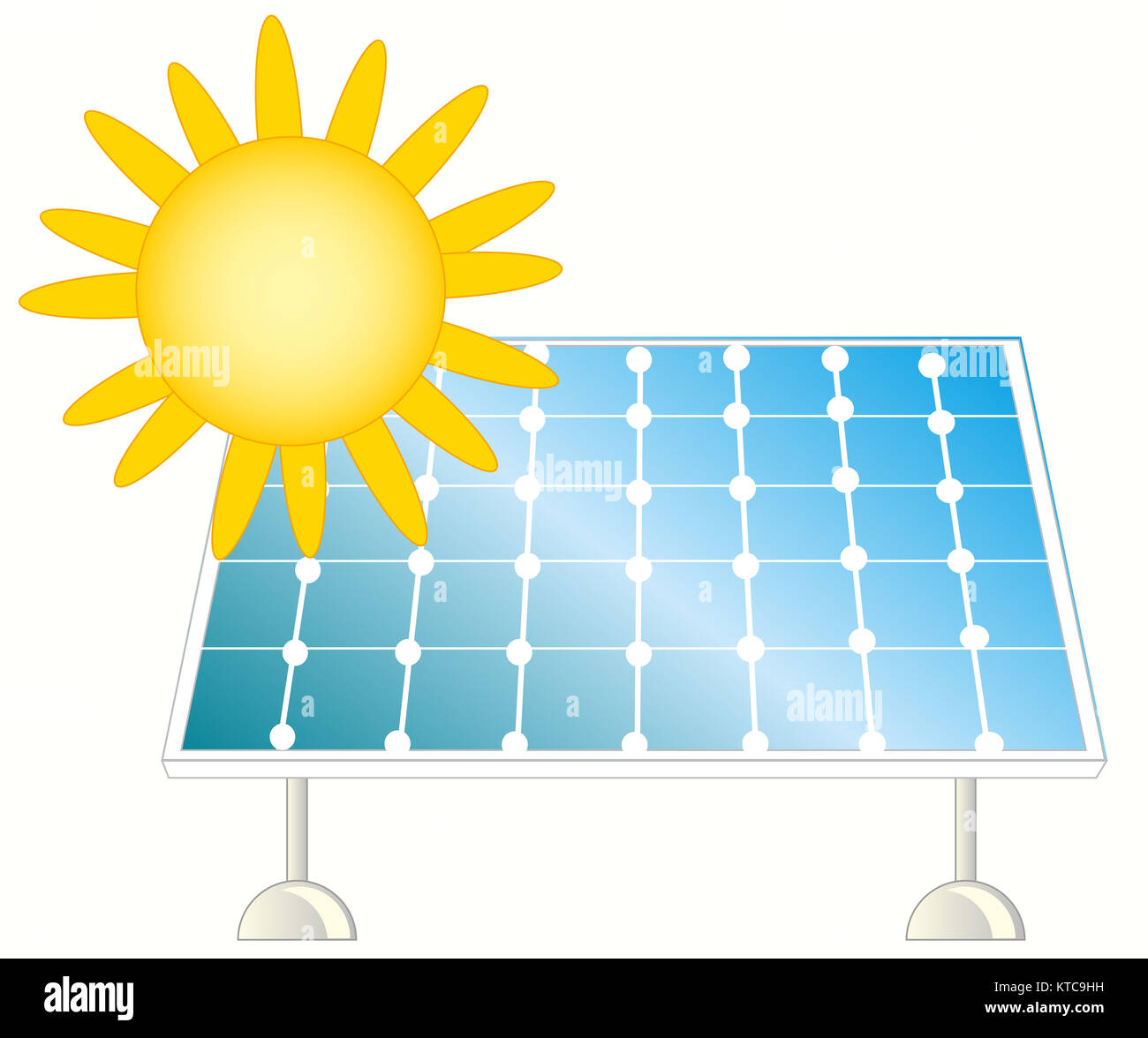 Sun and solar panel Stock Photo - Alamy