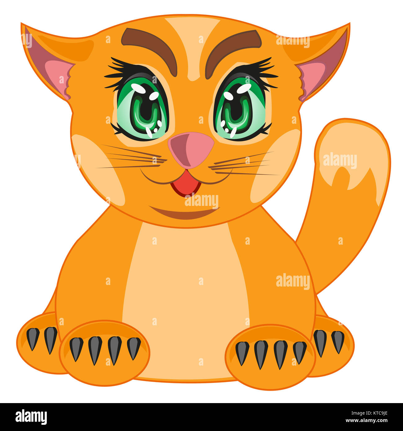 Cartoon redhead cat Stock Photo - Alamy