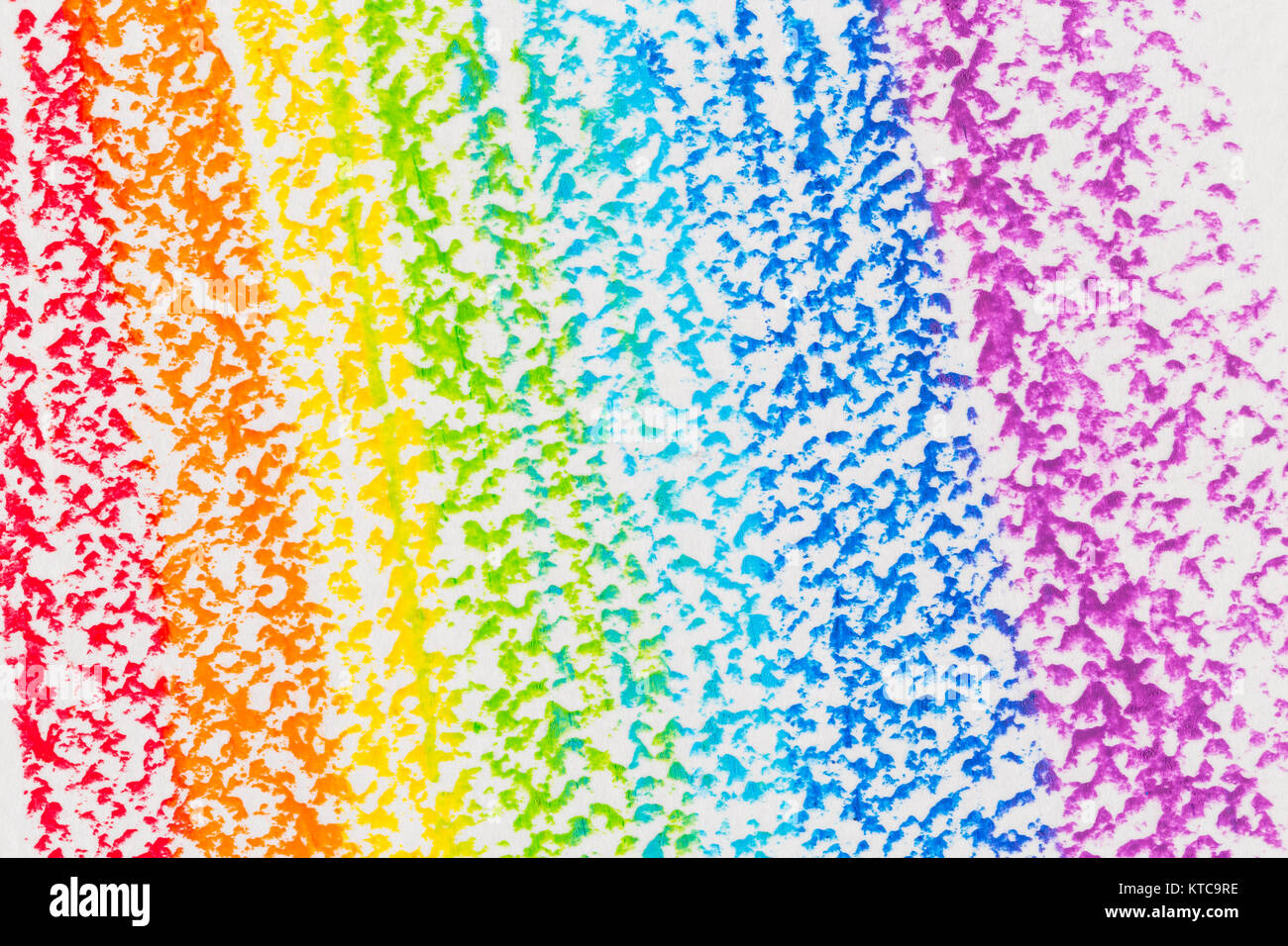 Hand drawn colorful oil pastel rainbow Stock Photo - Alamy