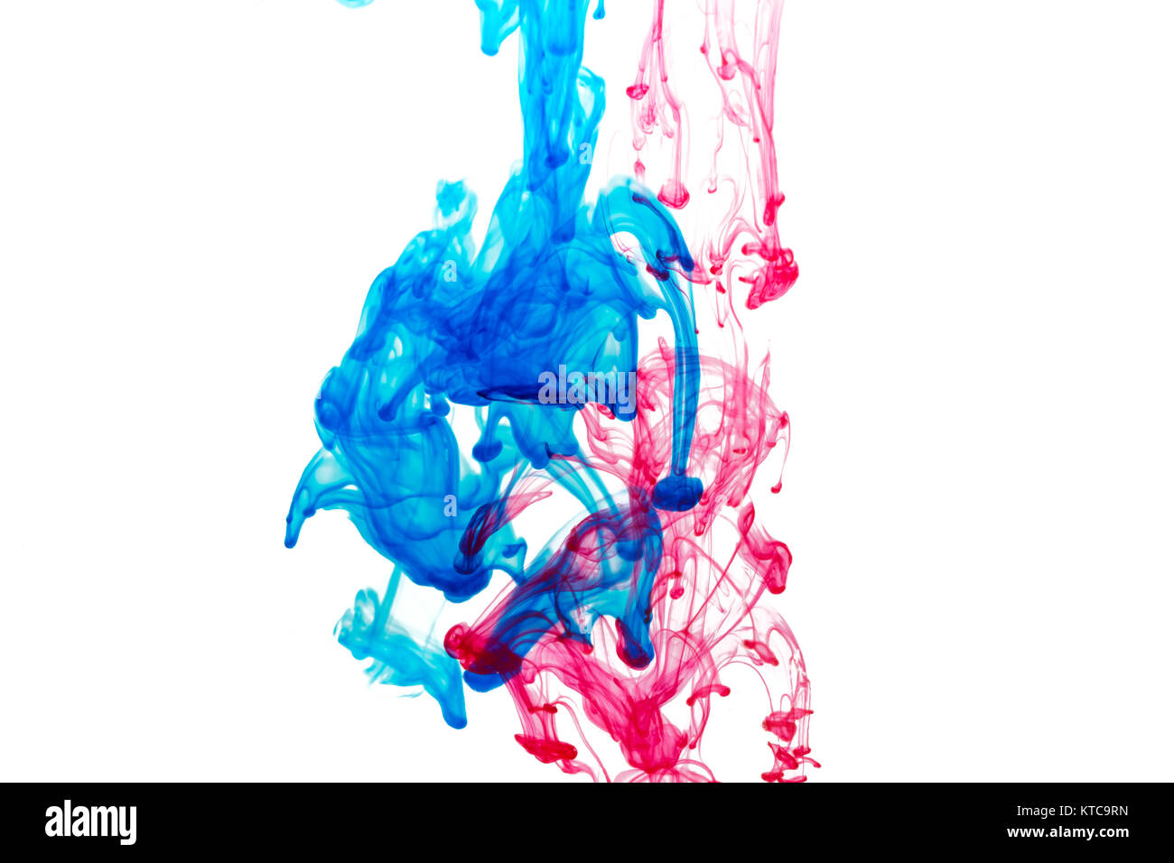 Splash of blue and red paint Stock Photo - Alamy