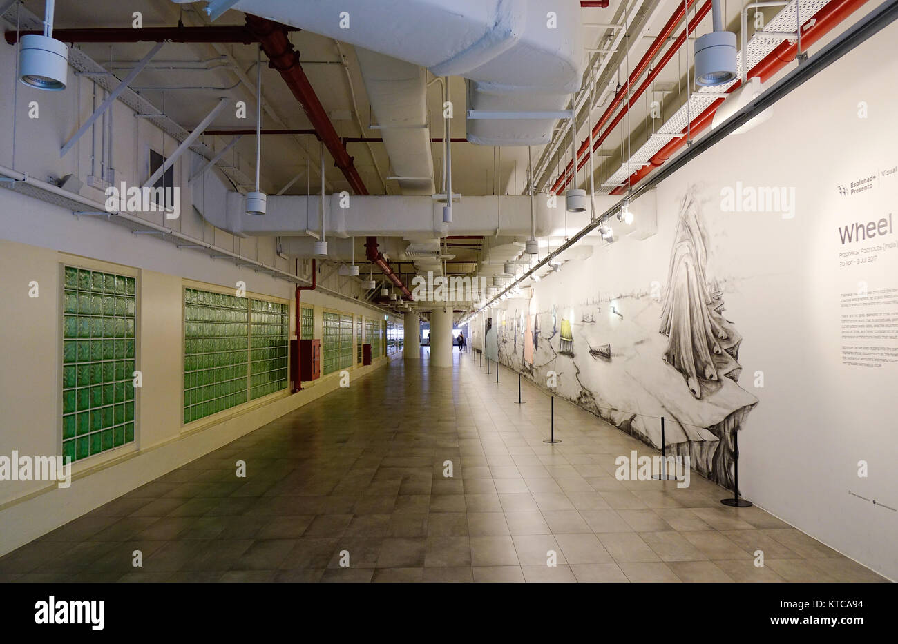 Singapore - Jun 12, 2017. Lobby of a subway station in Clark Quay ...