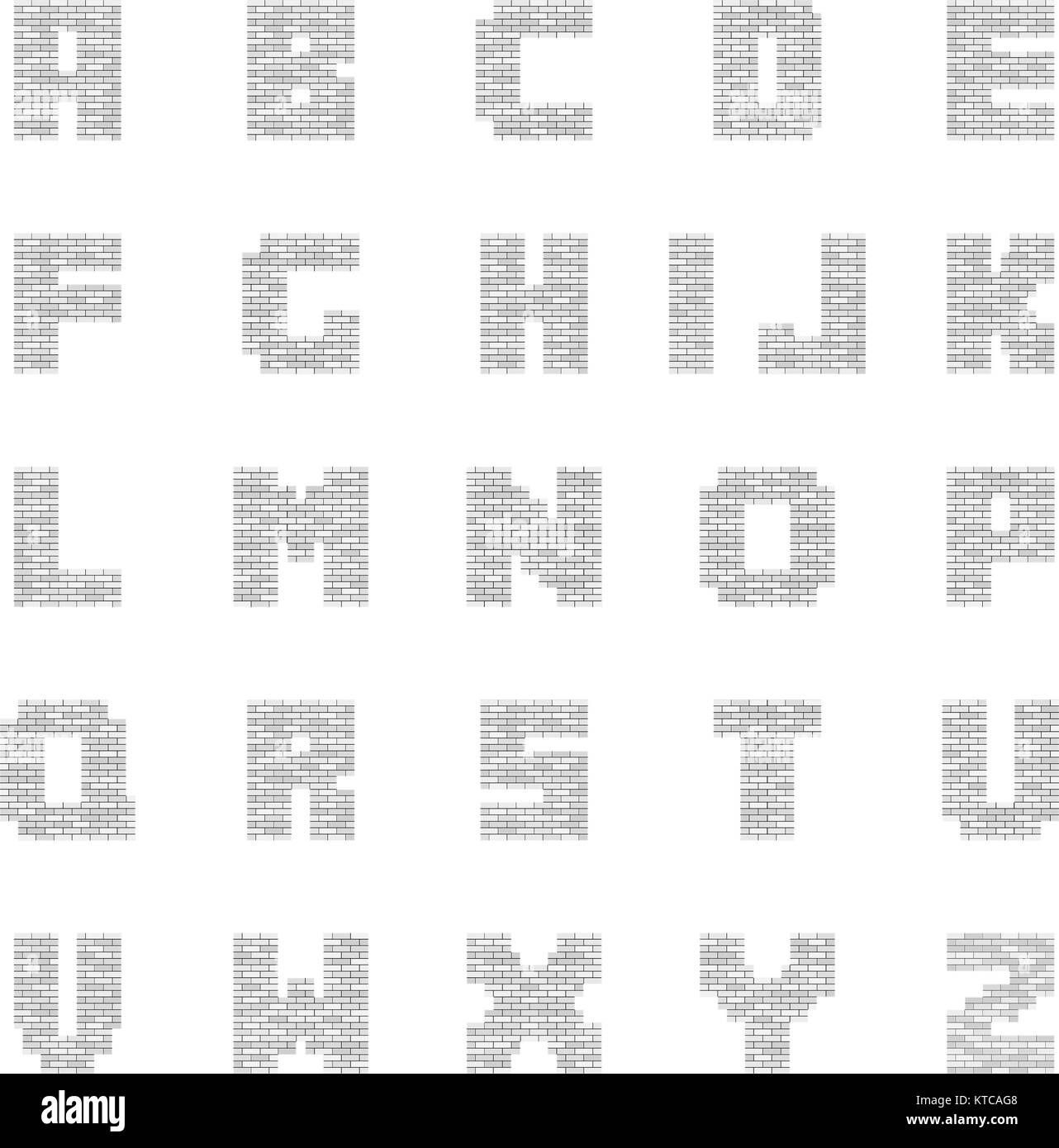 White letters stone wall Stock Vector Images - Alamy