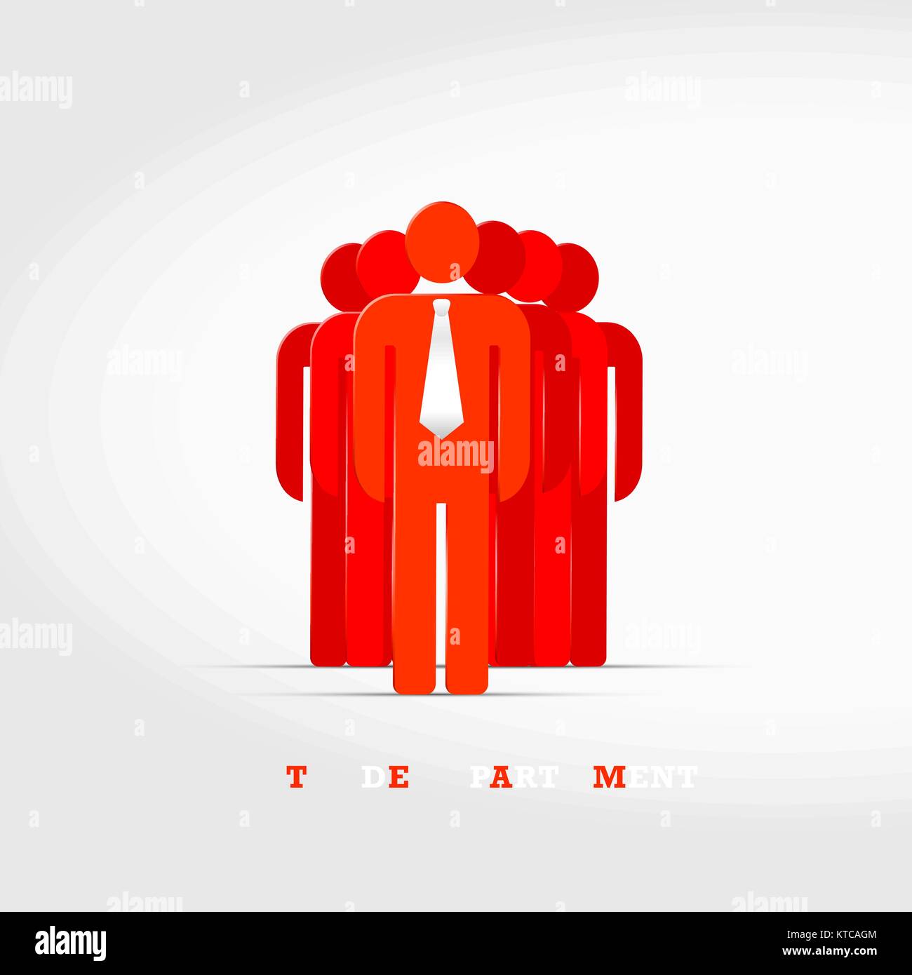 Business Team 3D Vector Icon. The Leader is Ahead in the Tie Stock ...