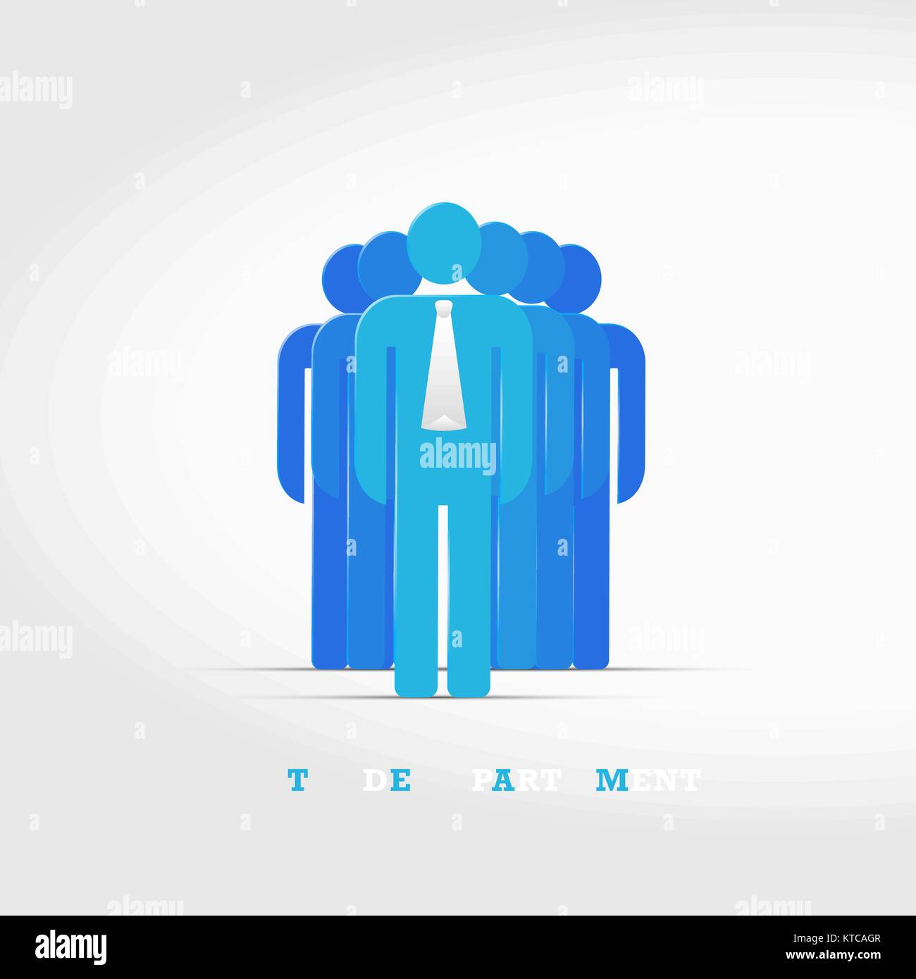 Business Team 3D Vector Icon. The Leader is Ahead in the Tie Stock ...