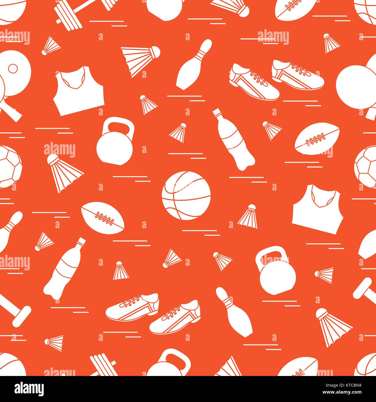 Seamless pattern on the sports theme. Vector illustration sports and ...