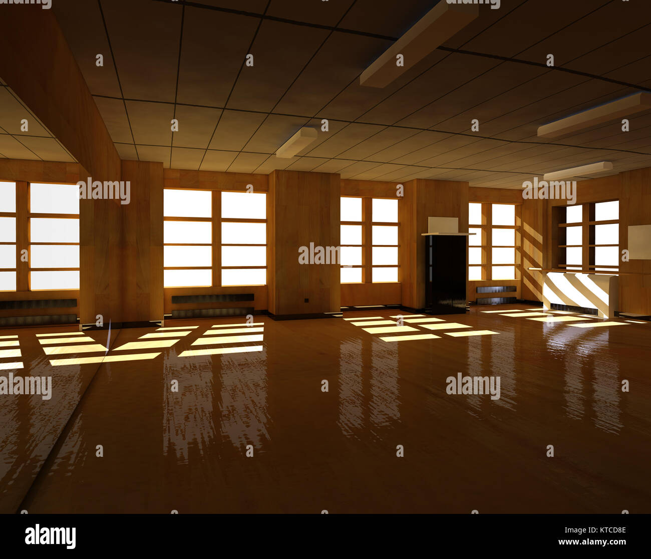 dance hall with parquet floor Stock Photo - Alamy
