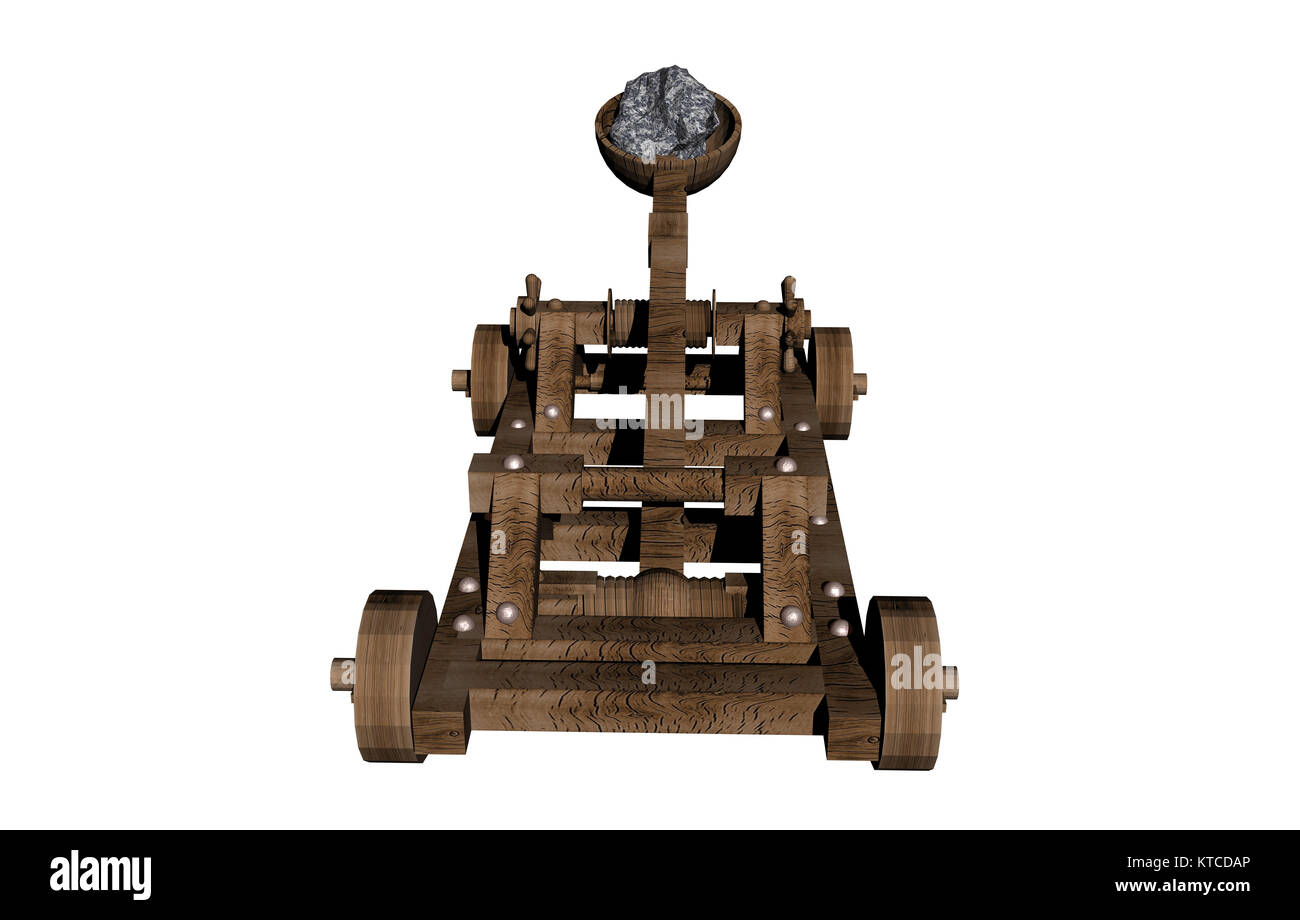 ancient catapult released Stock Photo - Alamy