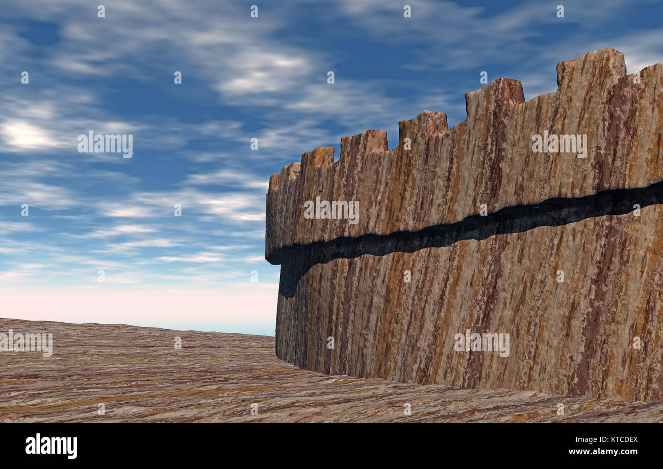 castle wall with battlements Stock Photo - Alamy