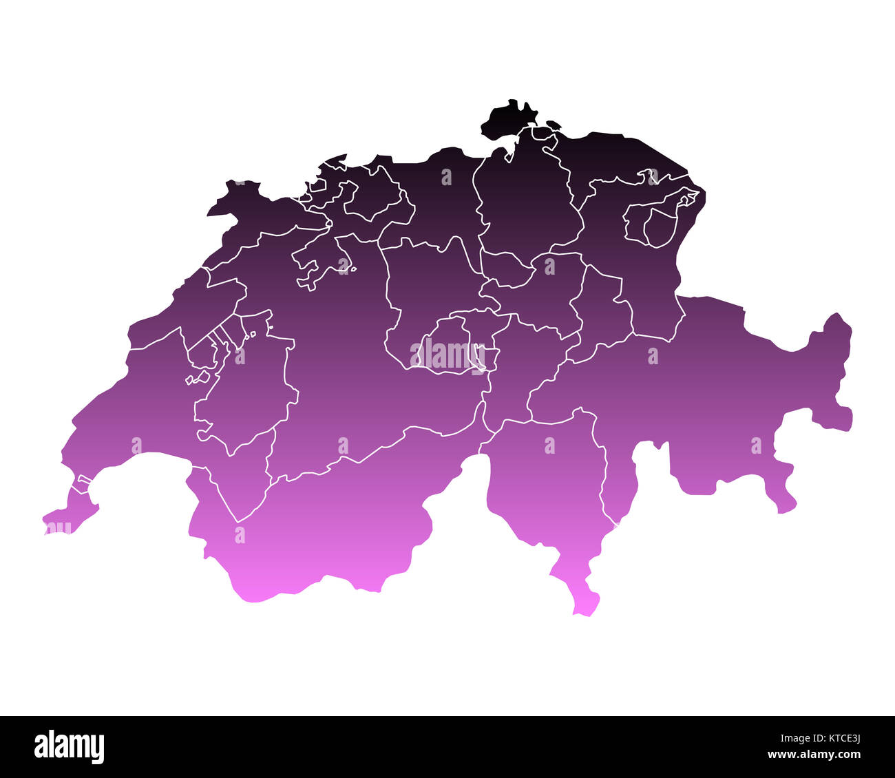 Karte der Schweiz Stock Photo - Alamy