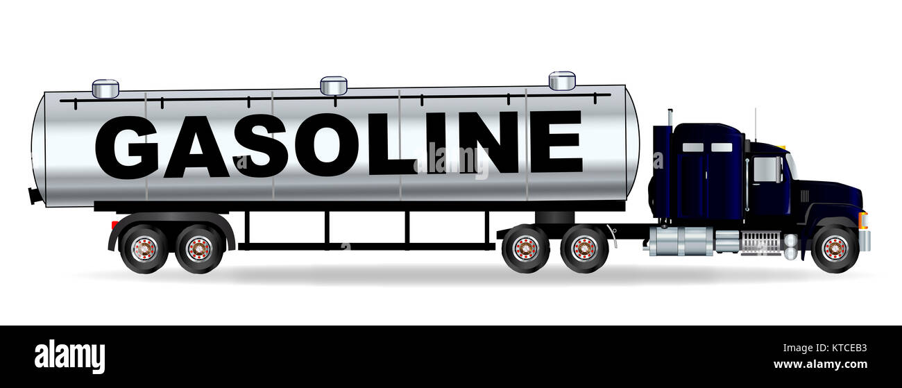 Gasoline Tanker Truck Stock Photo - Alamy