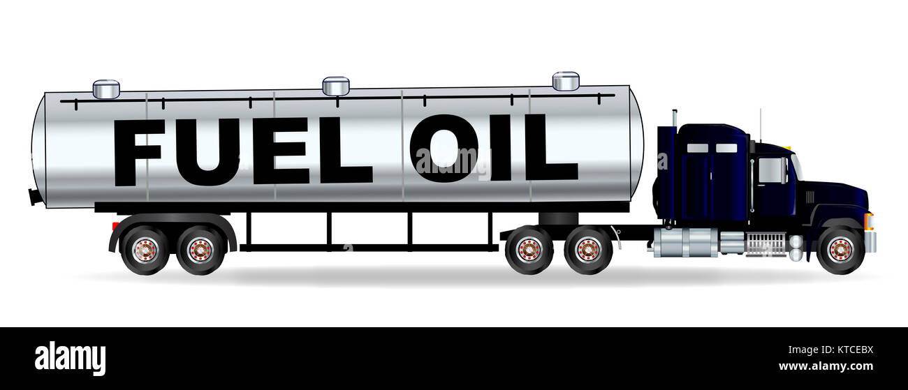 Fuel Oil Tanker Truck Stock Photo - Alamy