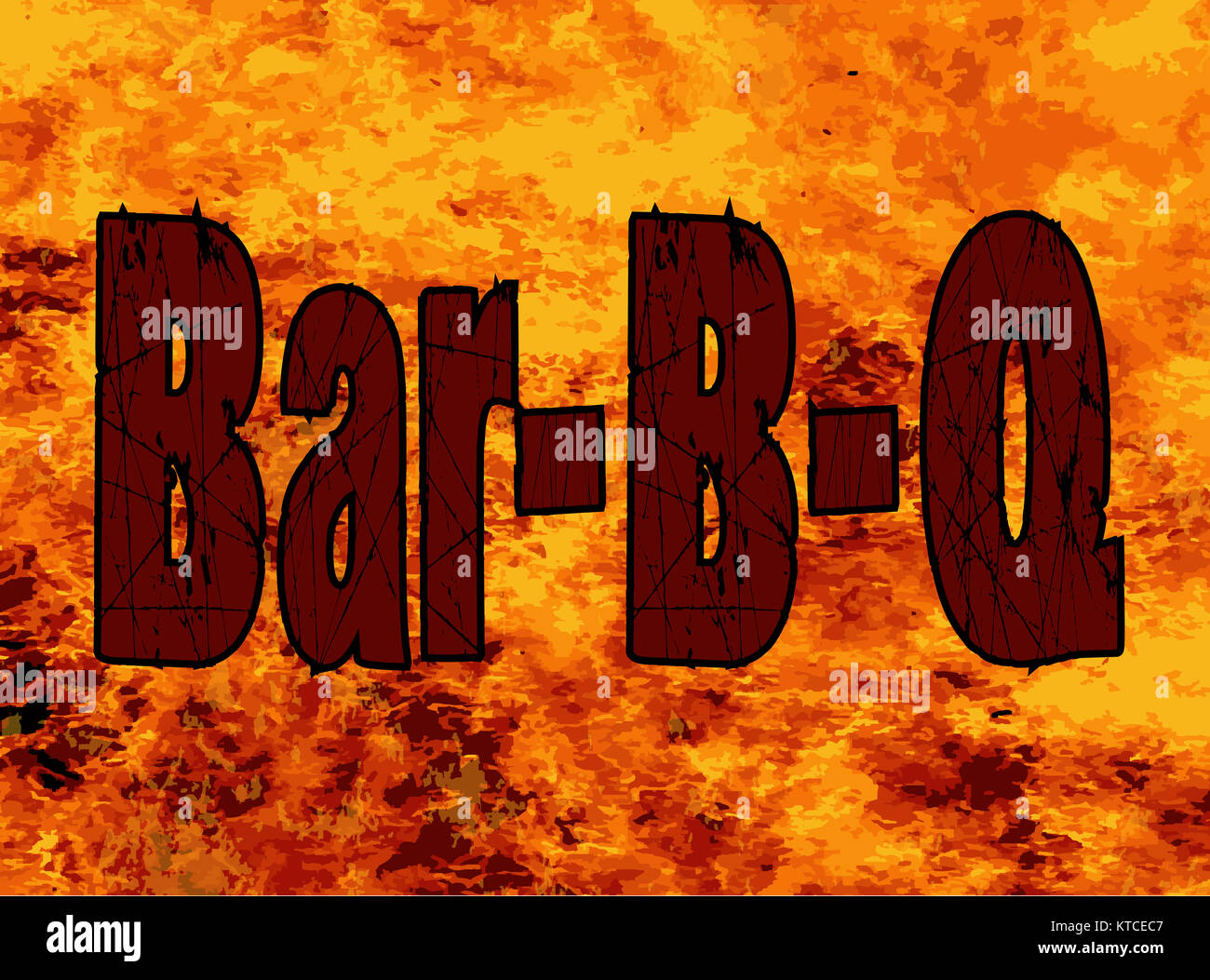 Bar BQ Flame Brand Stock Photo - Alamy