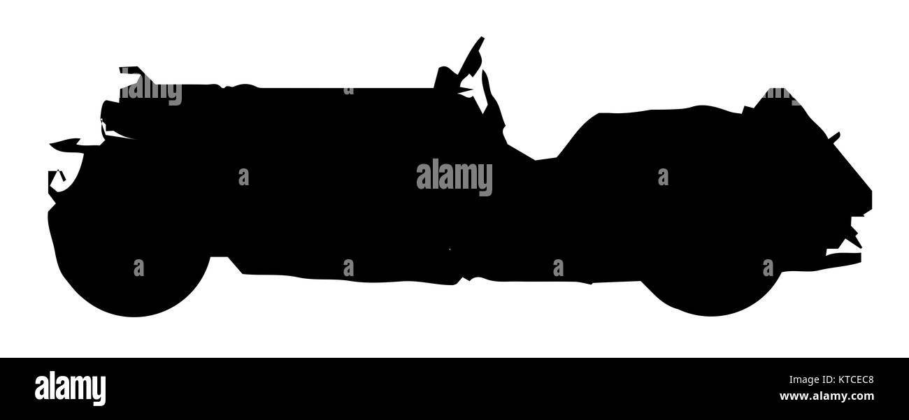 Old Fast Car Silhouette Stock Photo - Alamy