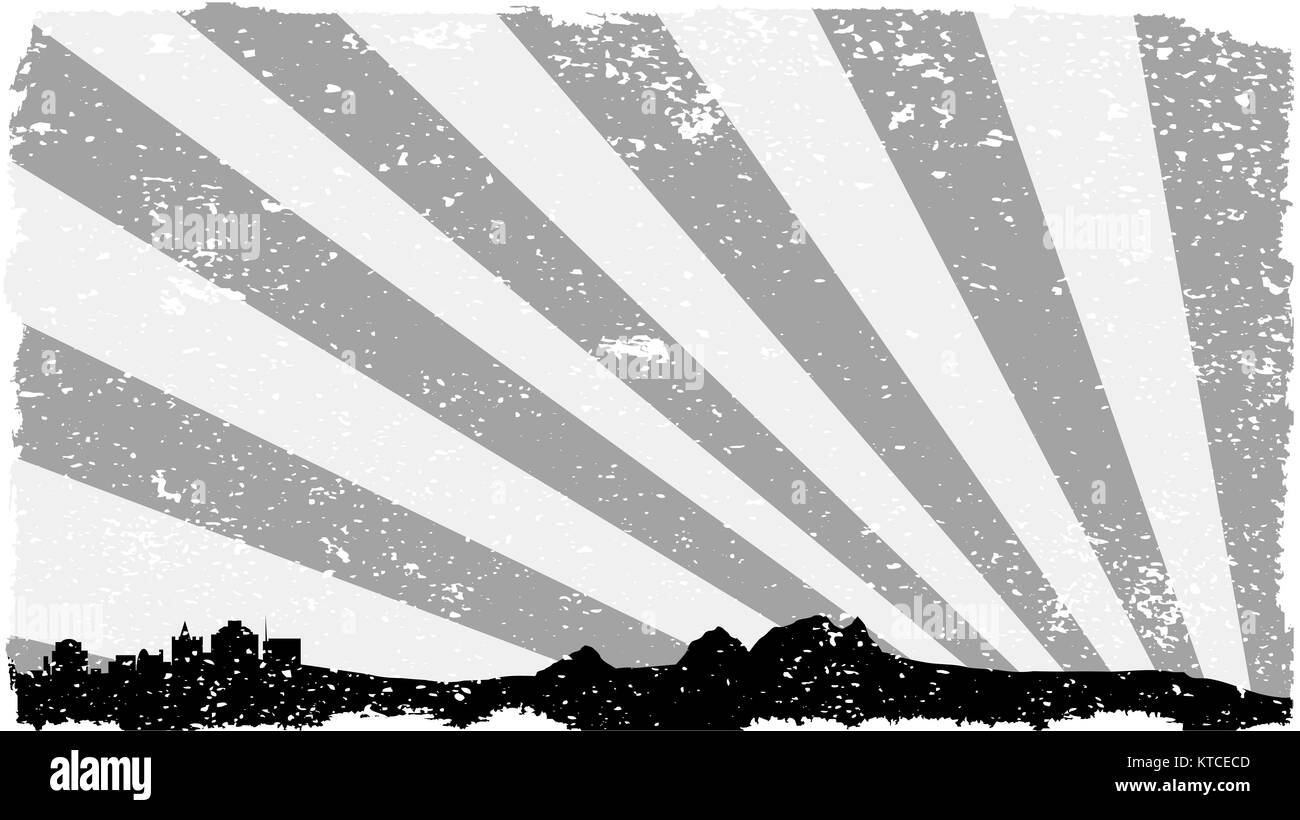 Town Silhouette Grey Grunge Stock Photo - Alamy