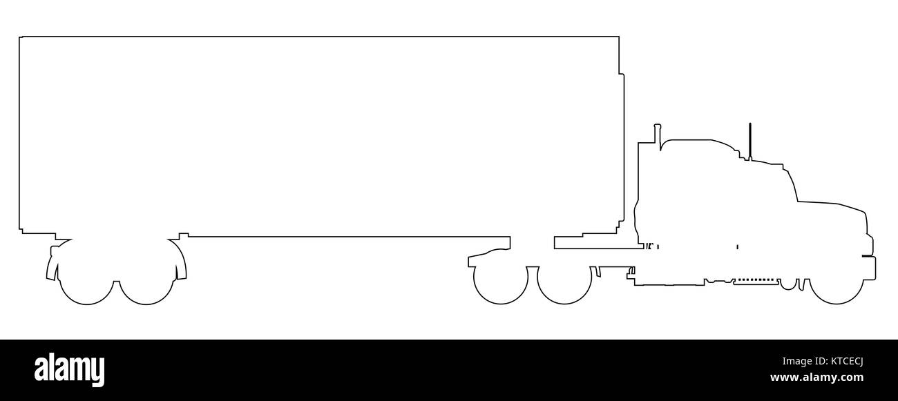 Large Lorry Outline Stock Photo - Alamy