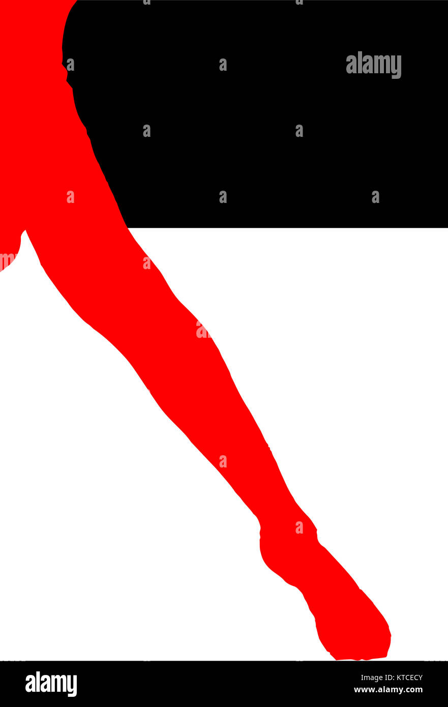Red Leg Silhouette Stock Photo - Alamy