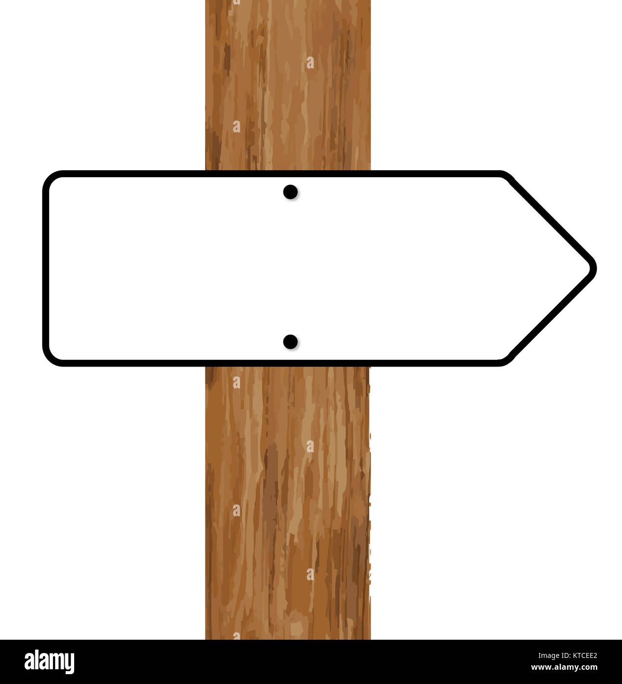 Blank Direction Arrow Sign Stock Photo - Alamy