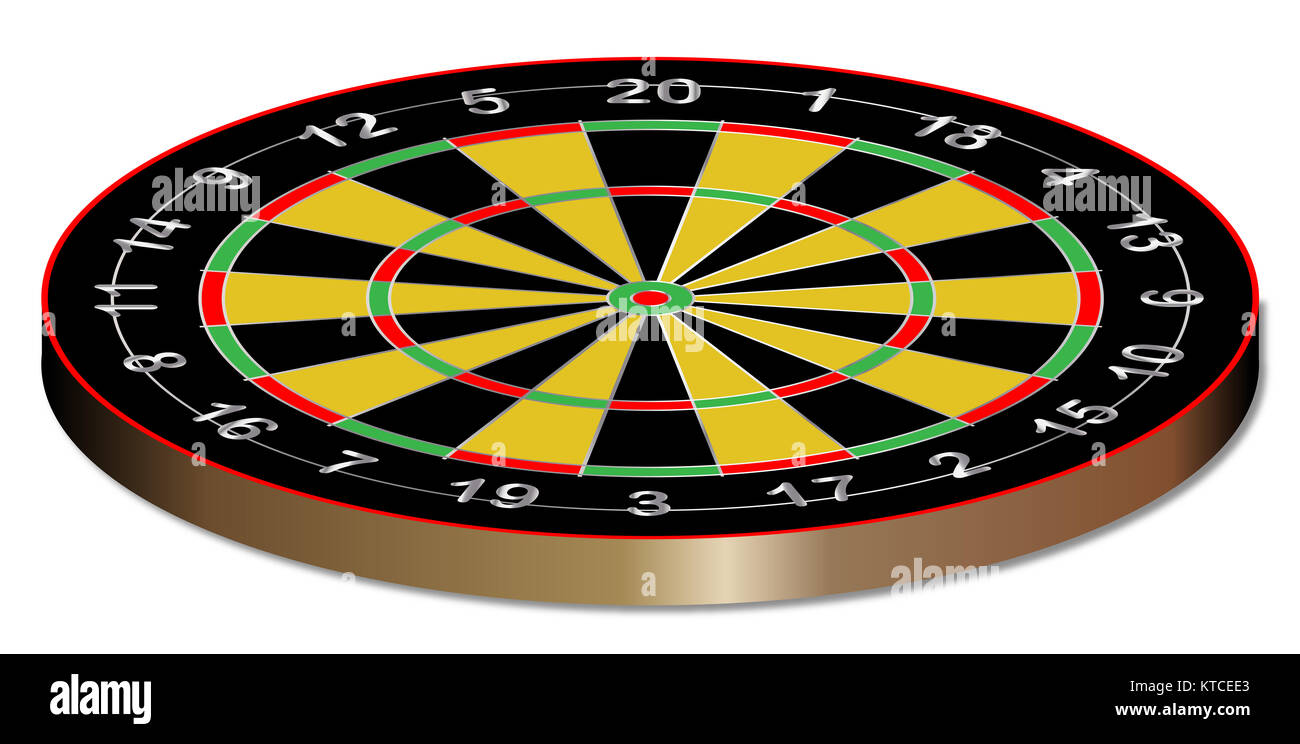 Classic Typical Darts Board Stock Photo - Alamy