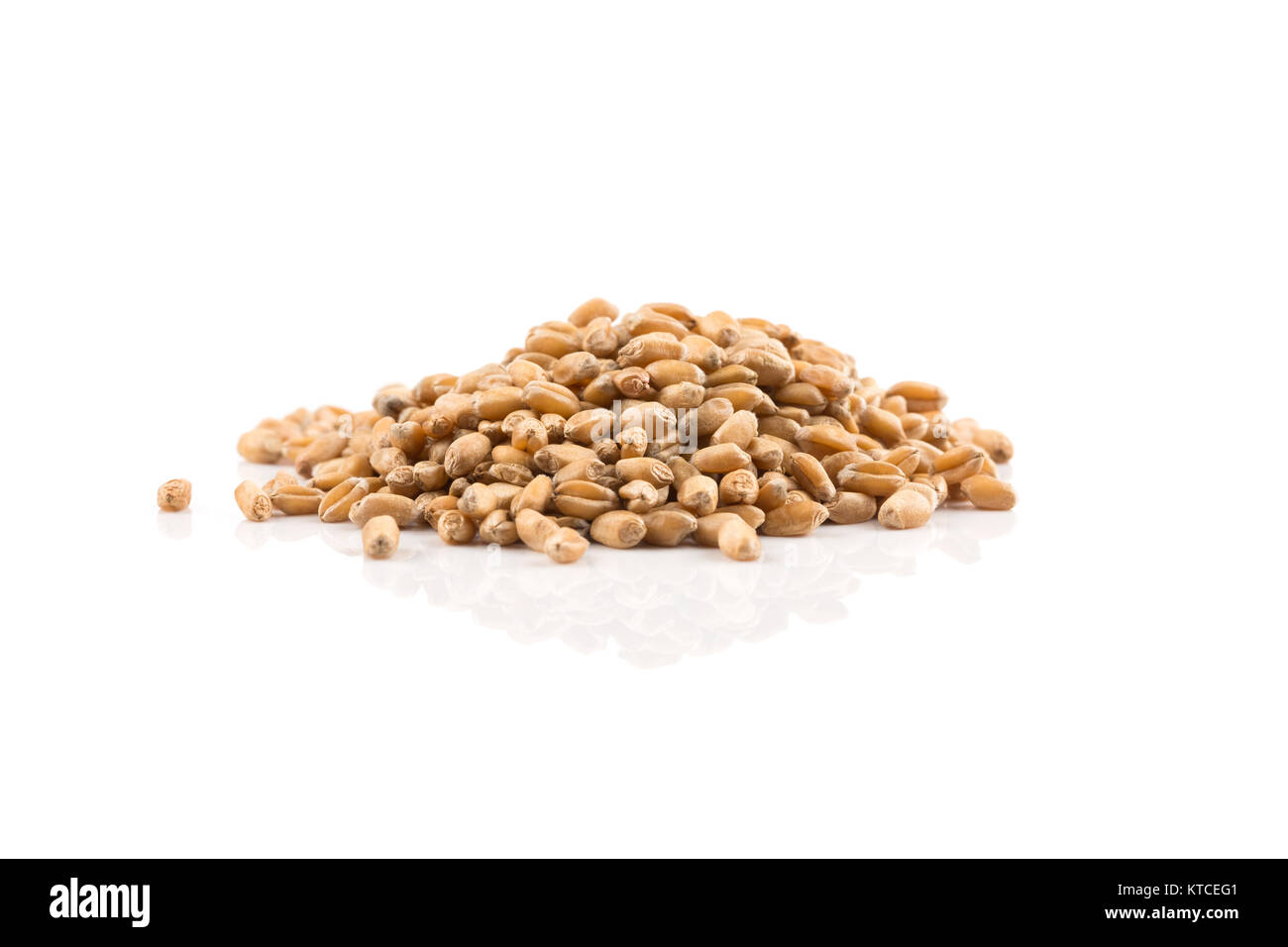 Wheat grain on white Stock Photo - Alamy