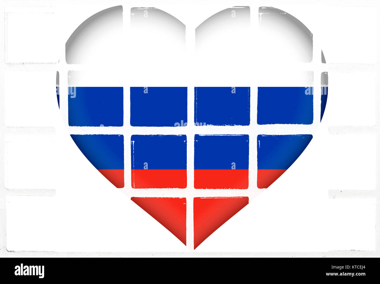 Glazed tiles flag russia heart Stock Photo - Alamy