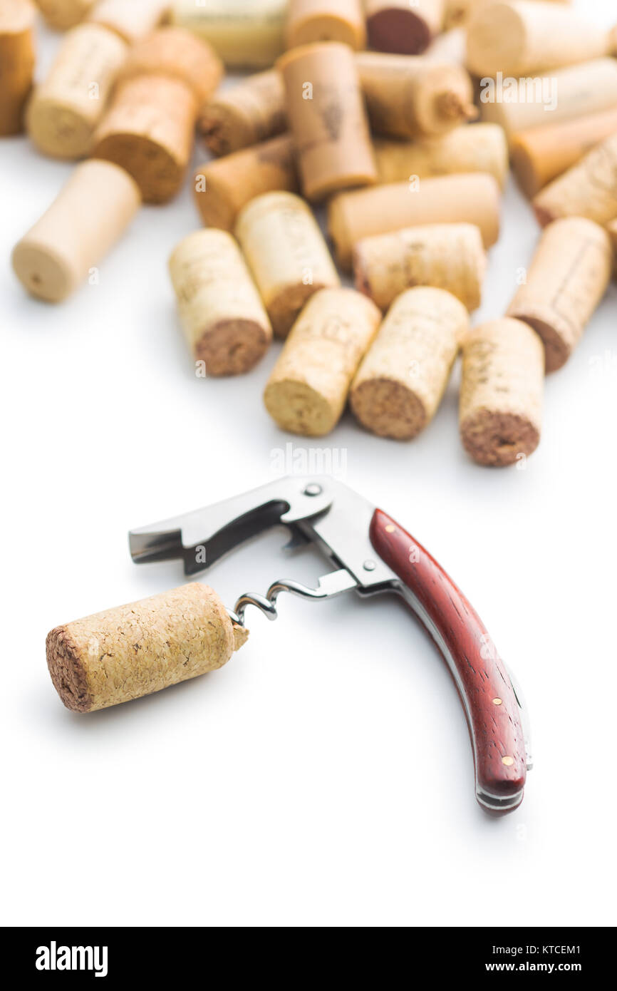 Corks and corkscrew Stock Photo - Alamy