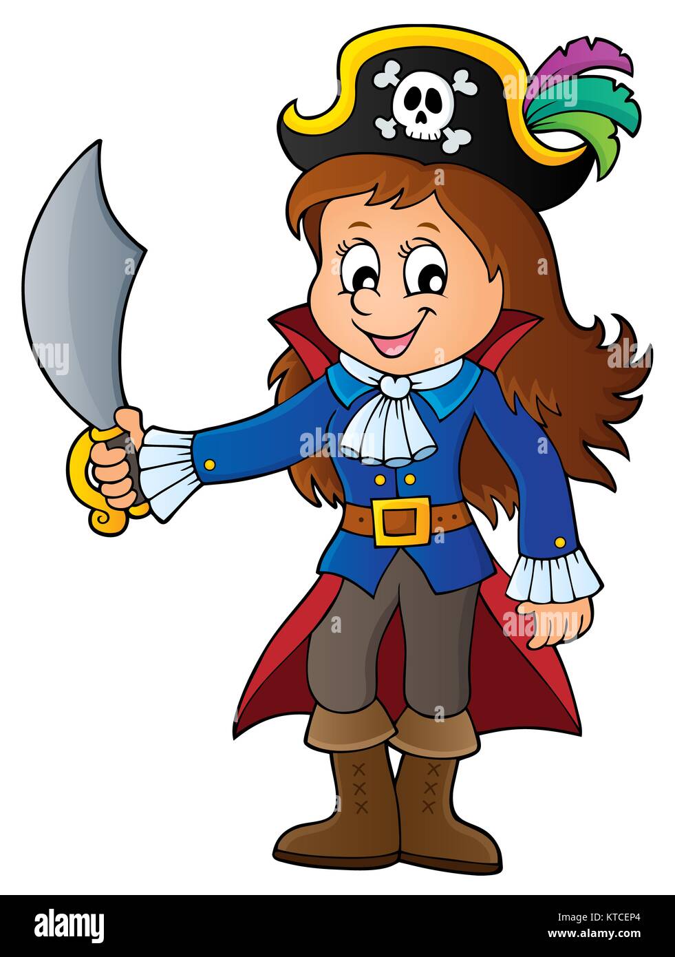 Pirate costume girl Cut Out Stock Images & Pictures - Alamy