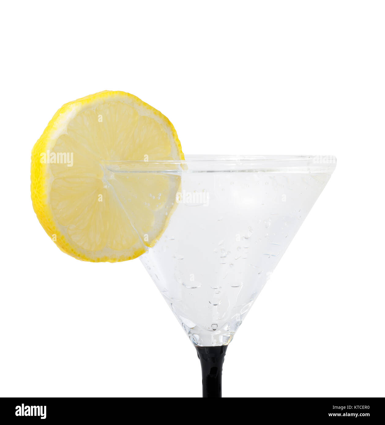 fresh lemon in glass with water drops Stock Photo - Alamy