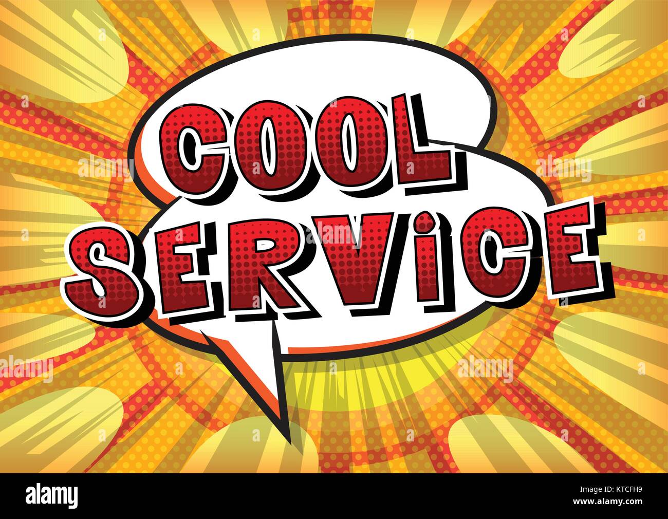 Cool Service - Comic book style word on abstract background Stock ...