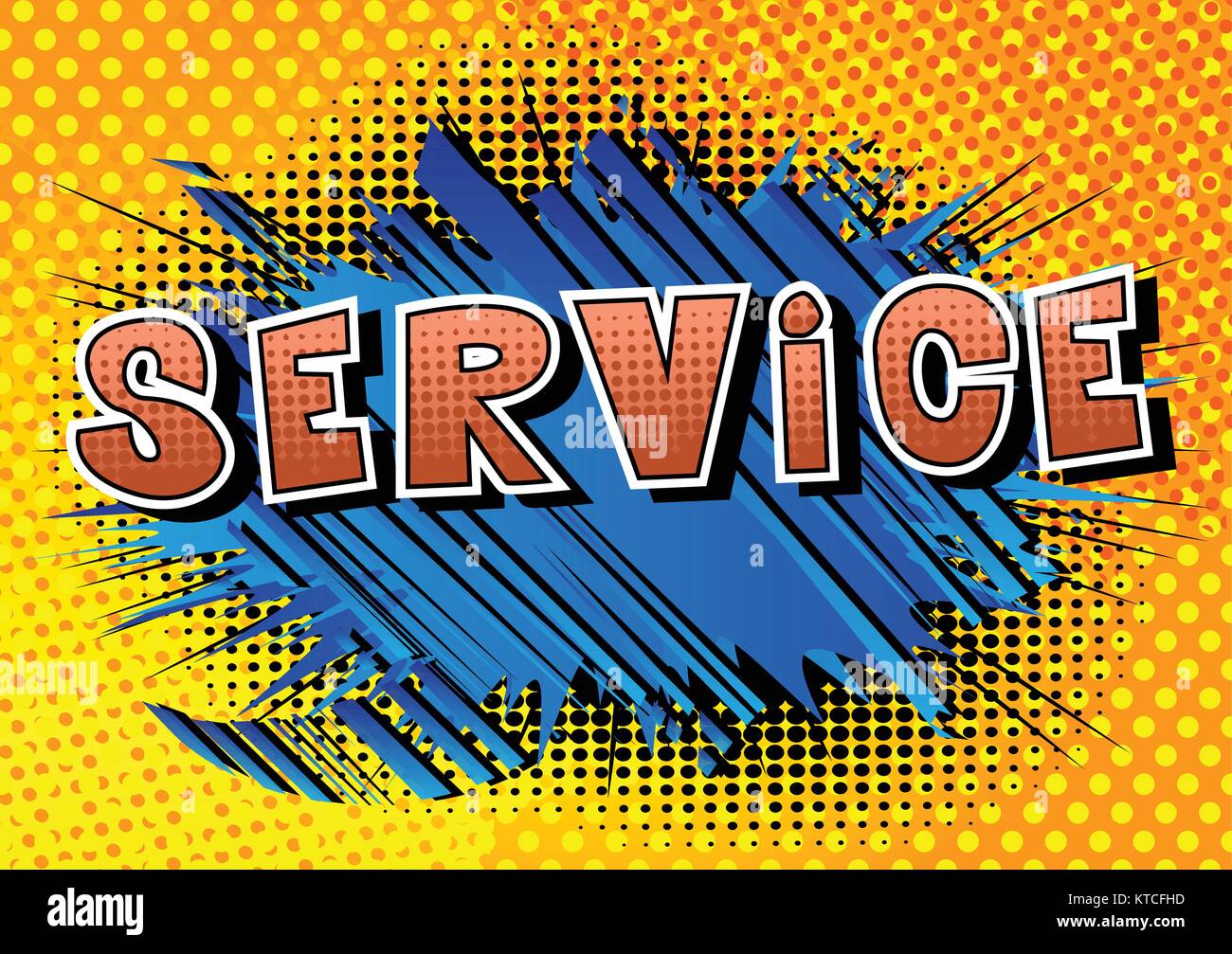 Service - Comic book style word on abstract background Stock Vector ...