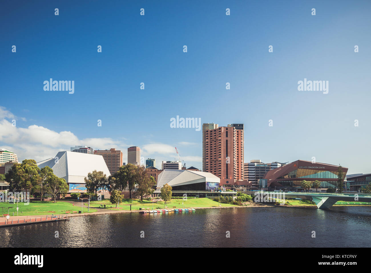 Adelaide, Australia - January 13, 2017: Adelaide city skyline with its ...