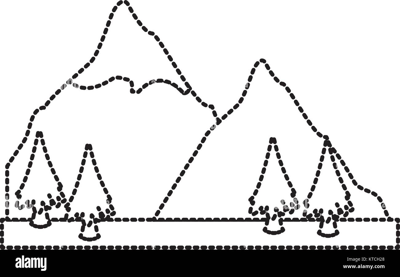 Tree dotted landscape Stock Vector Images - Alamy