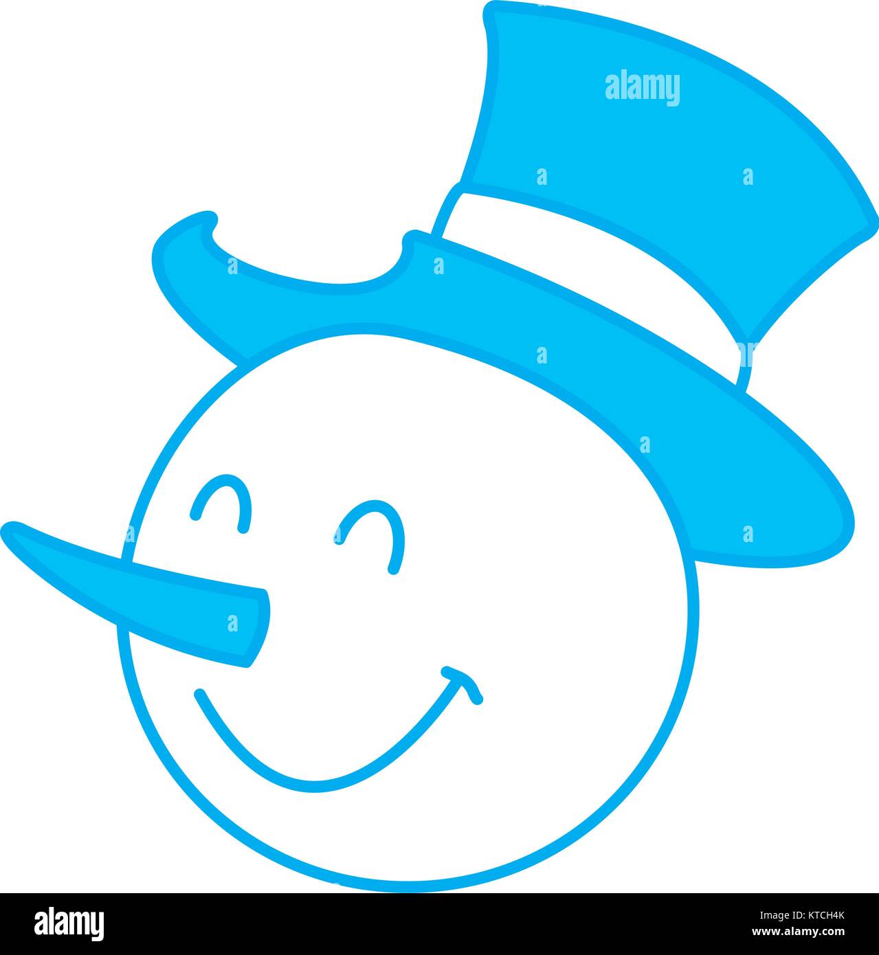 Snowman face christmas cartoon Stock Vector Image & Art - Alamy